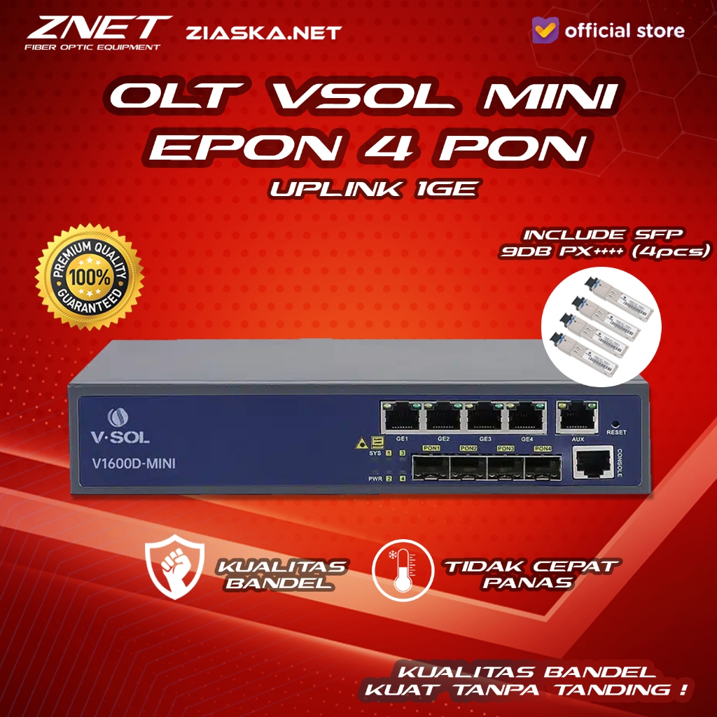 Jual MURAH OLT VSOL EPON V1600D4-MINI 4 PON 2 GE LAN | Shopee Indonesia