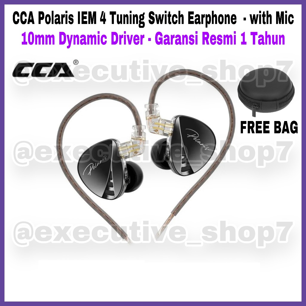 Jual CCA Polaris IEM 4 Tuning Switch Earphone - with Mic - 10mm Dynamic Driver - Garansi Resmi 1 ...