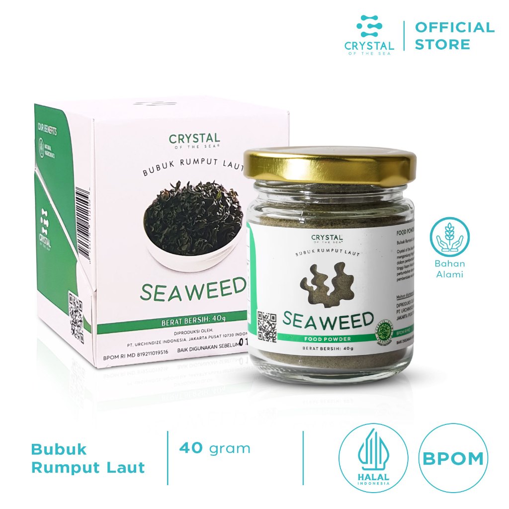 Jual CRYSTAL OF THE SEA Seaweed Bubuk Rumput Laut Halal BPOM 40GR ...