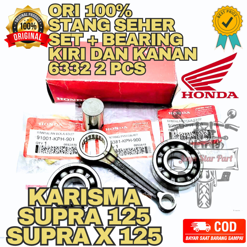 Jual ORIGINAL 100% STANG SEHER STANG KPH SET + BEARING KIRI DAN KANAN 6332 2 PCS KUALITAS ASLI ...