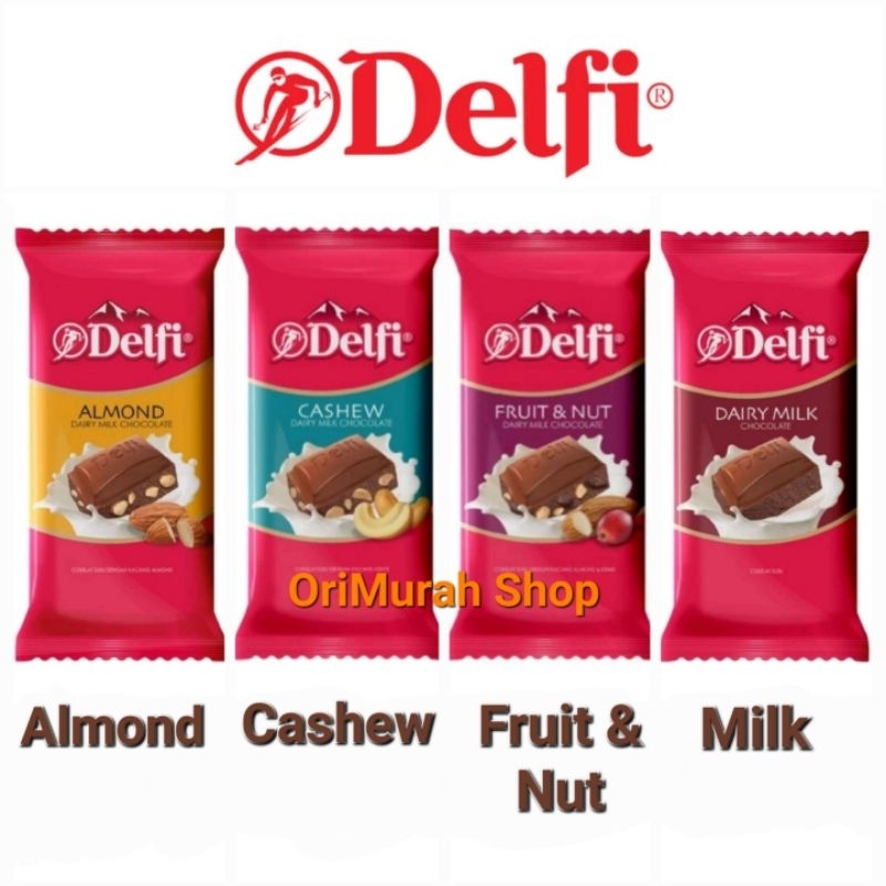 Jual Coklat Delfi Almond Cashew Fruit And Nut Dairy Milk Chocolate Bar ...
