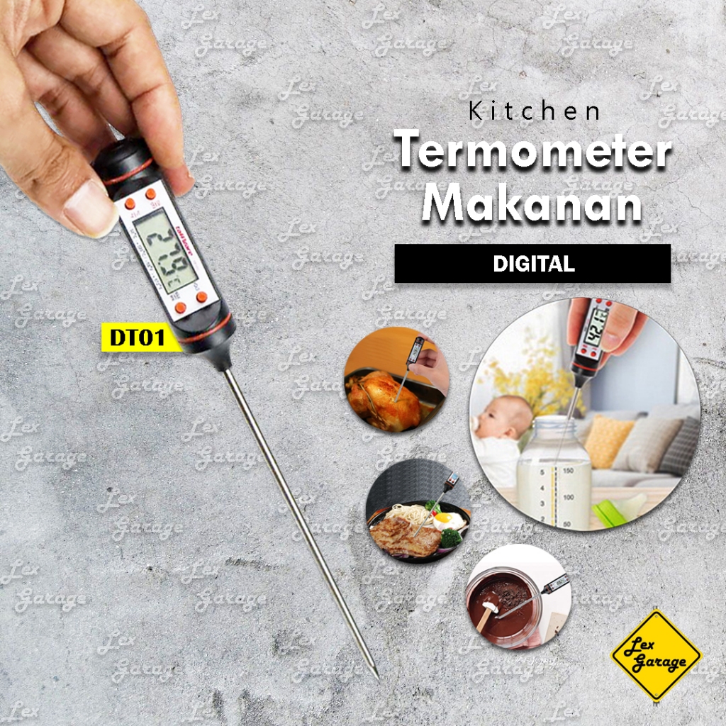 Jual Termometer Masak Kopi Makanan Digital Thermometer Minyak Daging ...