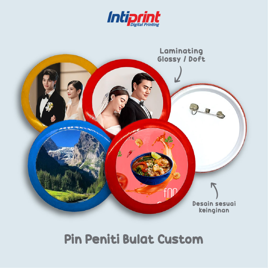 Jual Pin Peniti Custom Bulat Lingkaran | Merchandise Pin Peniti / Souvenir Custom Merek PIN ...