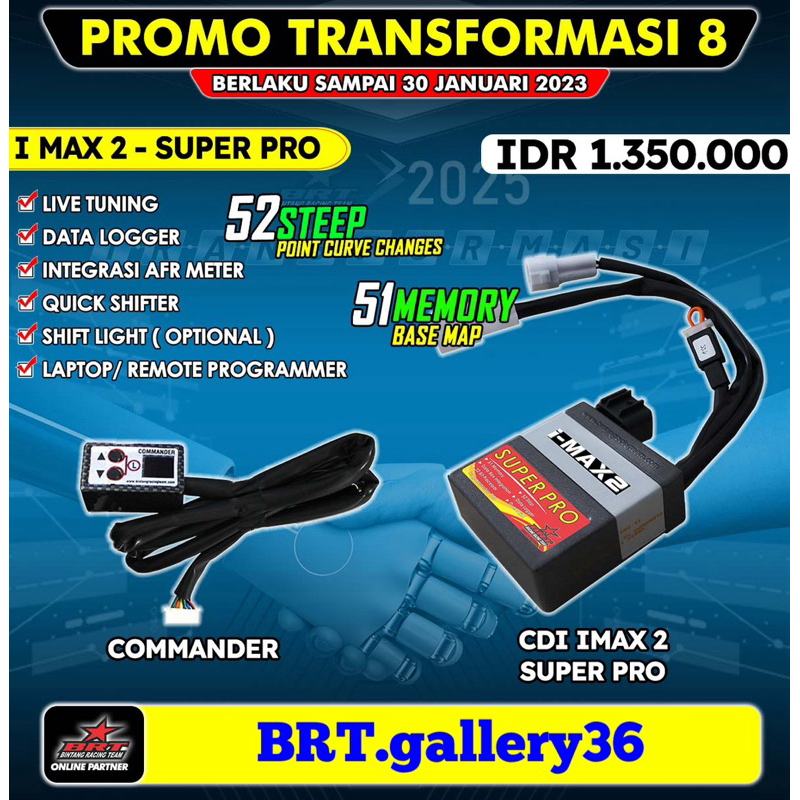 Jual CDI BRT imax 2 IMAX2 super pro 52step beat klx 150 jupiter z 110 ...