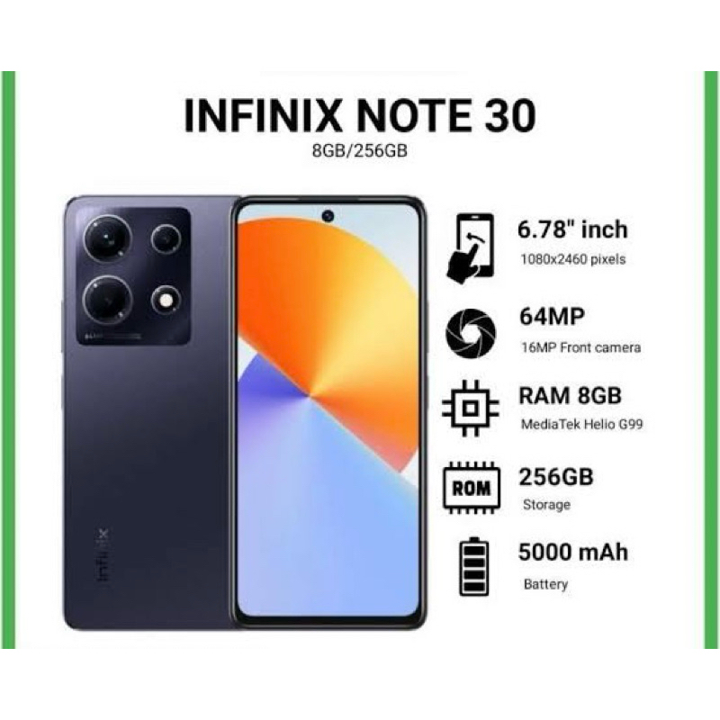 Jual INFINIX NOTE 30 Ram 8/256GB Garansi Resmi | Shopee Indonesia
