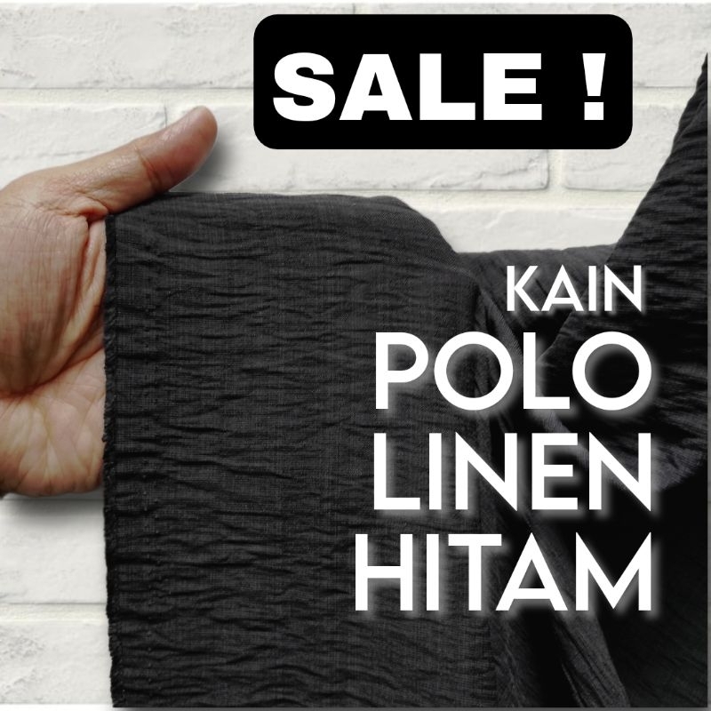 Jual SALE Kain Polo Linen Khusus Hitam Bagus Bukan Barang Reject ...