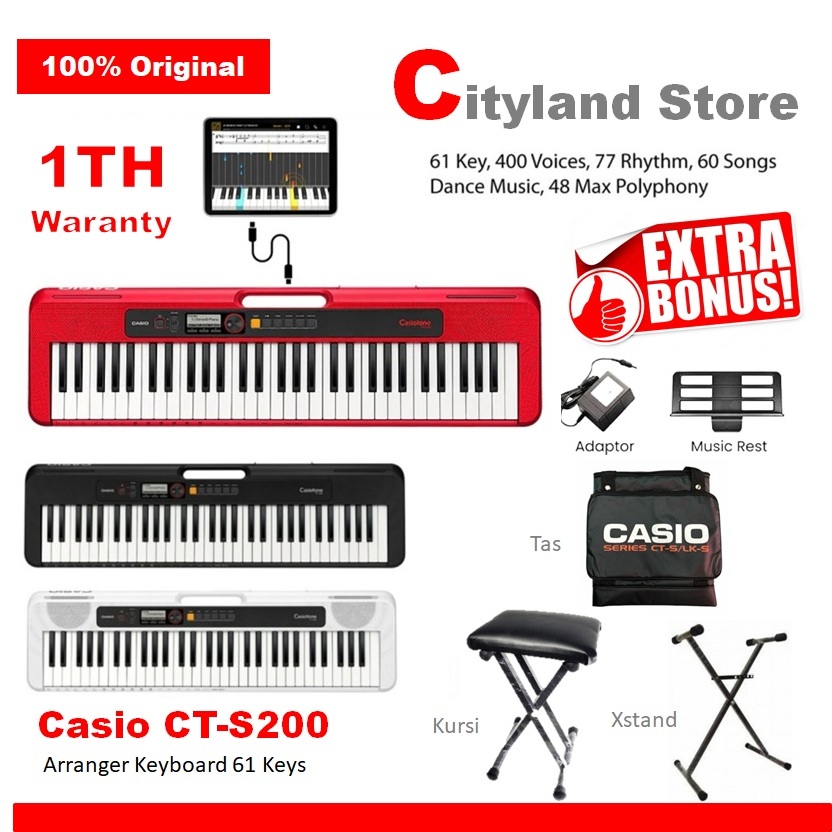 Jual Keyboard Casio CTS200/ CTS-200/ Cts 200 Original Garansi Resmi ...