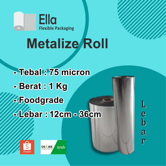 Jual Metalize Roll 75 micron I 1 kg I Kemasan Packaging | Shopee Indonesia