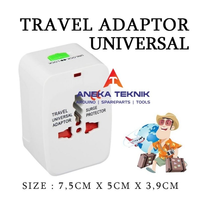 Jual Travel Adaptor Universal Charger Adapter Colokan Stop Kontak ...