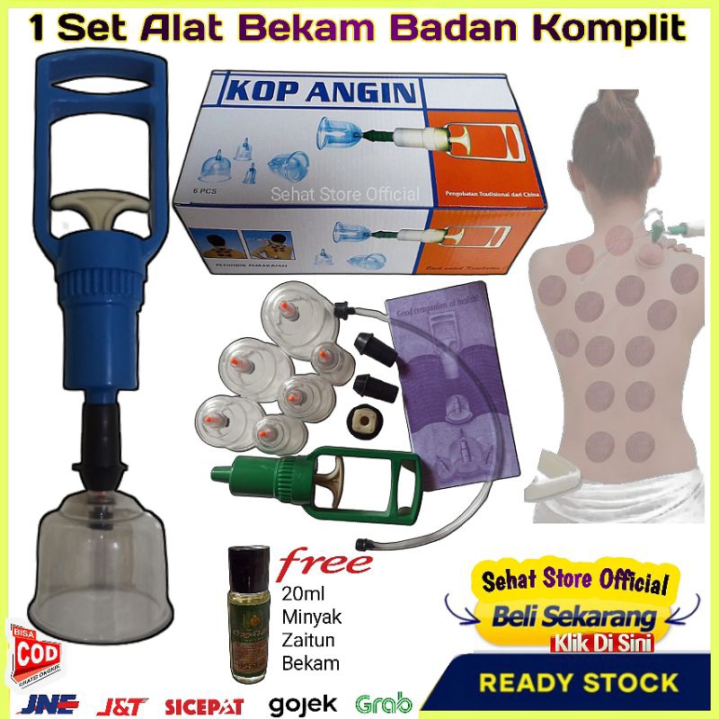 Jual Kop Angin Set Alat Bekam isi 6 Tabung Cup Terapi Becam Kesehatan ...