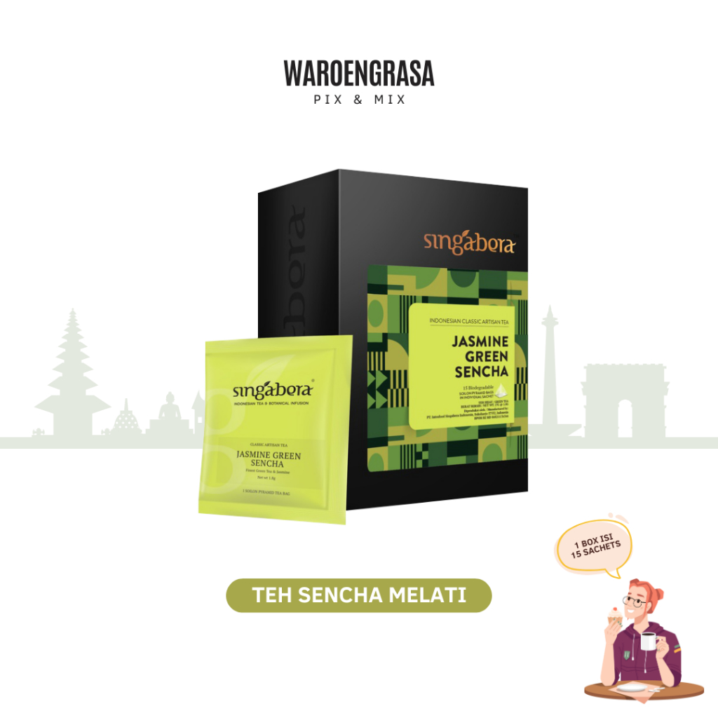 Jual Singabera Tea - Jasmine Green Sencha - Teh Hijau Melati Premium ...