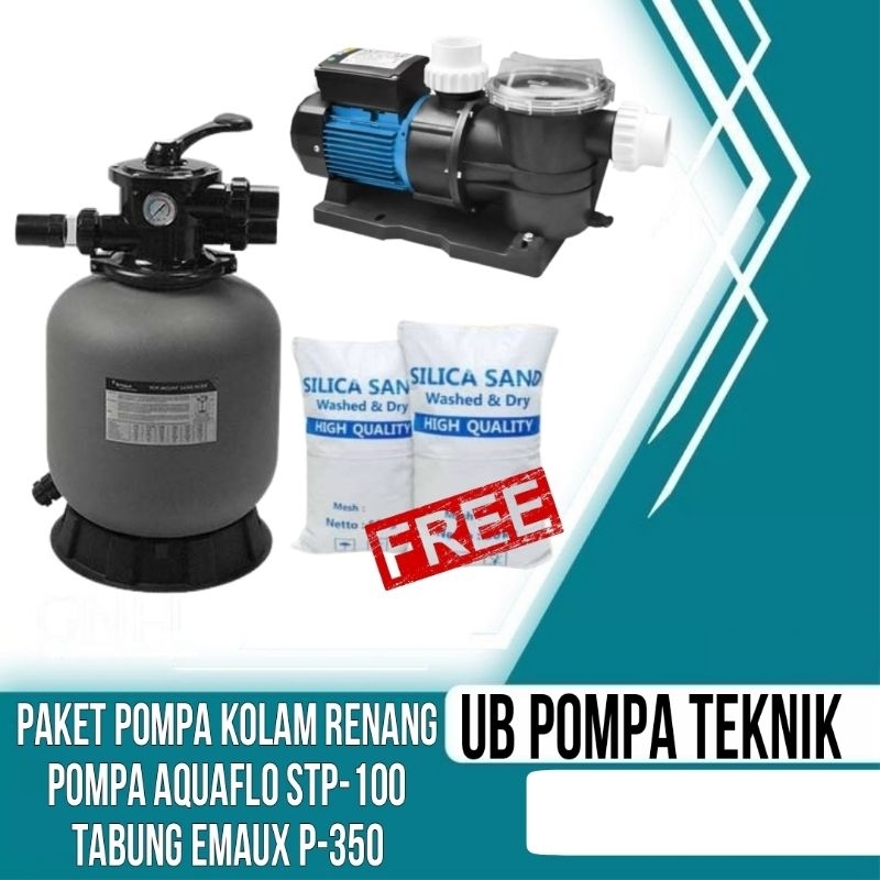 Jual Paket Pompa Air Kolam Renamg 1Hp AQUAFLO STP - 100 Tabung Filter ...