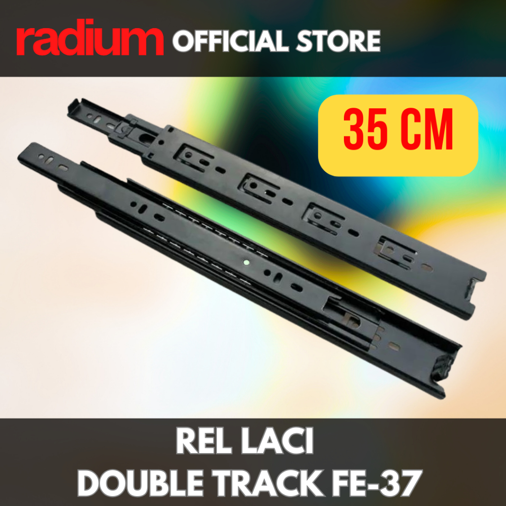 Jual Rel laci Double Track 35cm FE 37 RADIUM Full Extension | Shopee ...