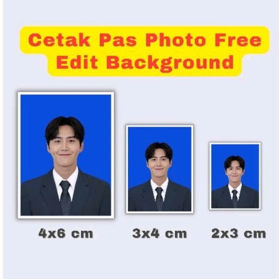 Jual Cetak Pas Foto Free Edit Background | Shopee Indonesia