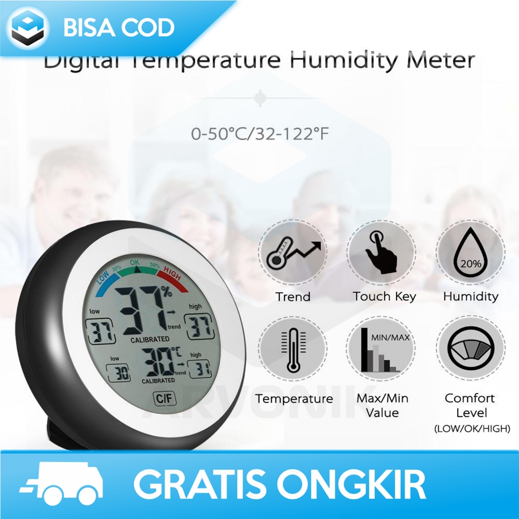 Jual DIGITAL THERMOMETER HYGROMETER PENGUKUR SUHU DAN KELEMBABAN ...