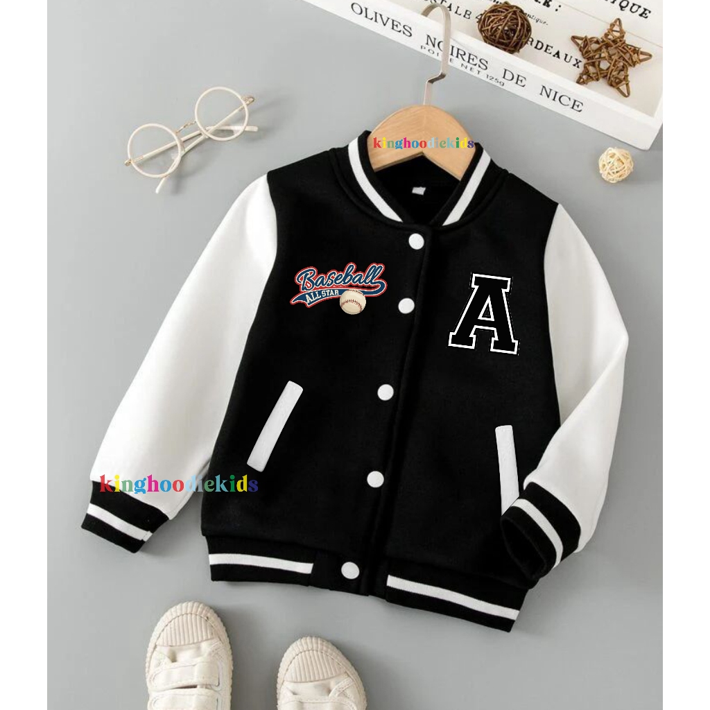 Jual Varsity Jacket Baseball Anak Inisial R&A Laki Laki Perempuan Umur ...
