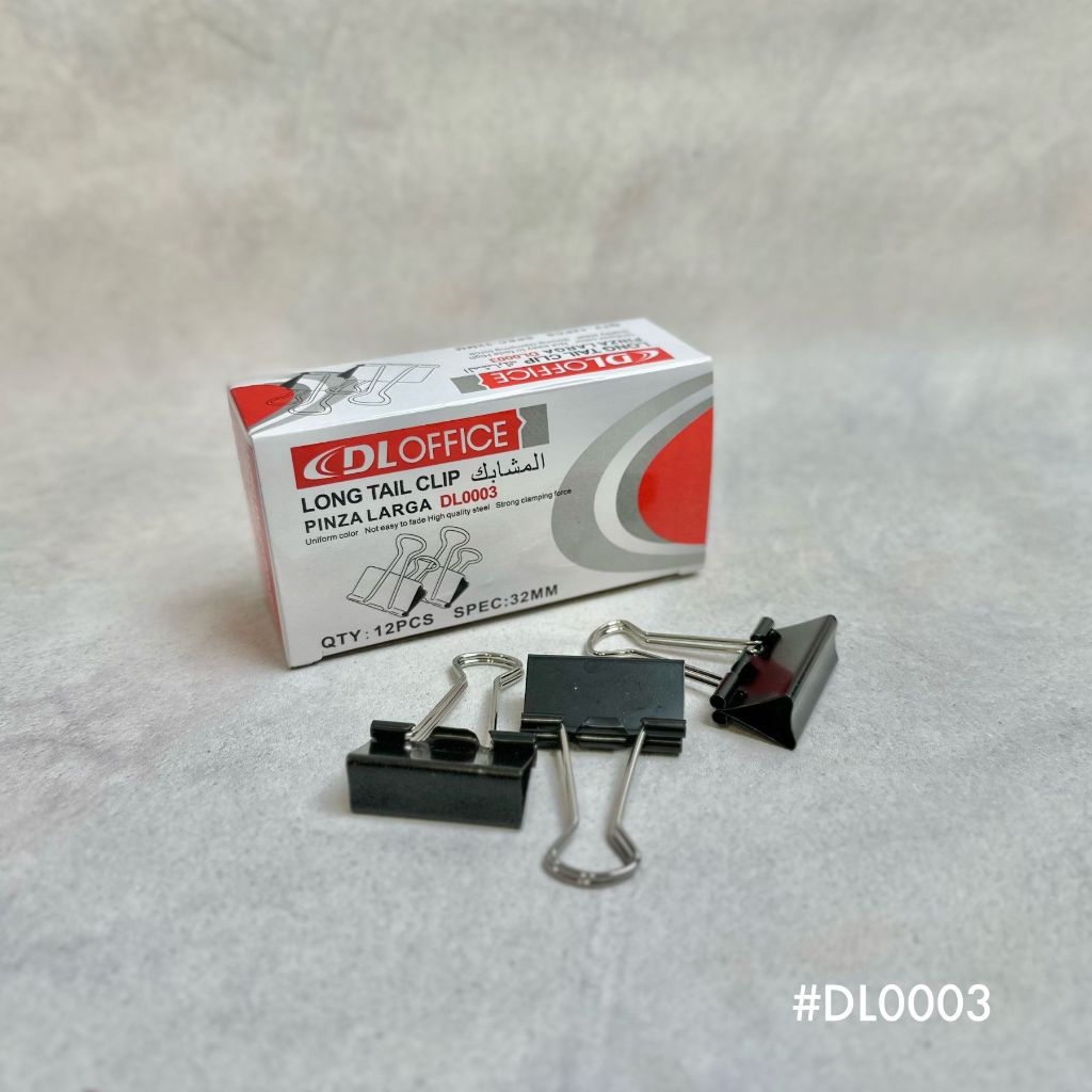 Jual Binder Clip Impor DL003 Ukuran 32 mm Penjepit Kertas No 155 Klip ...