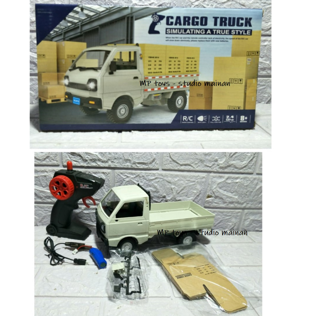 Jual mobil remote control carry pick up rc car carry box cargo mainan ...