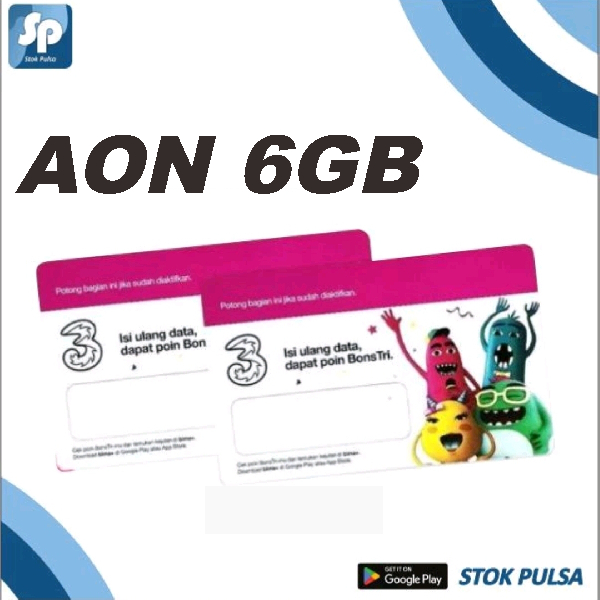 Jual Voucher Kuota Tri Aon3 - 6GB Always On ( Lokal JABAR ) | Shopee Indonesia