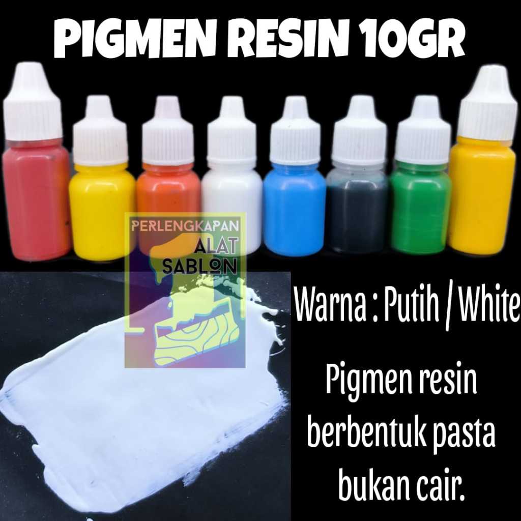 Jual PIGMEN PEWARNA RESIN PUTIH WHITE 10GR | Shopee Indonesia