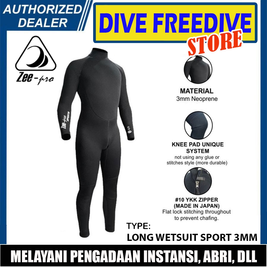 Jual Long Wetsuit Zeepro Sport Sports Neoprene 3mm Baju Selam Panjang ...