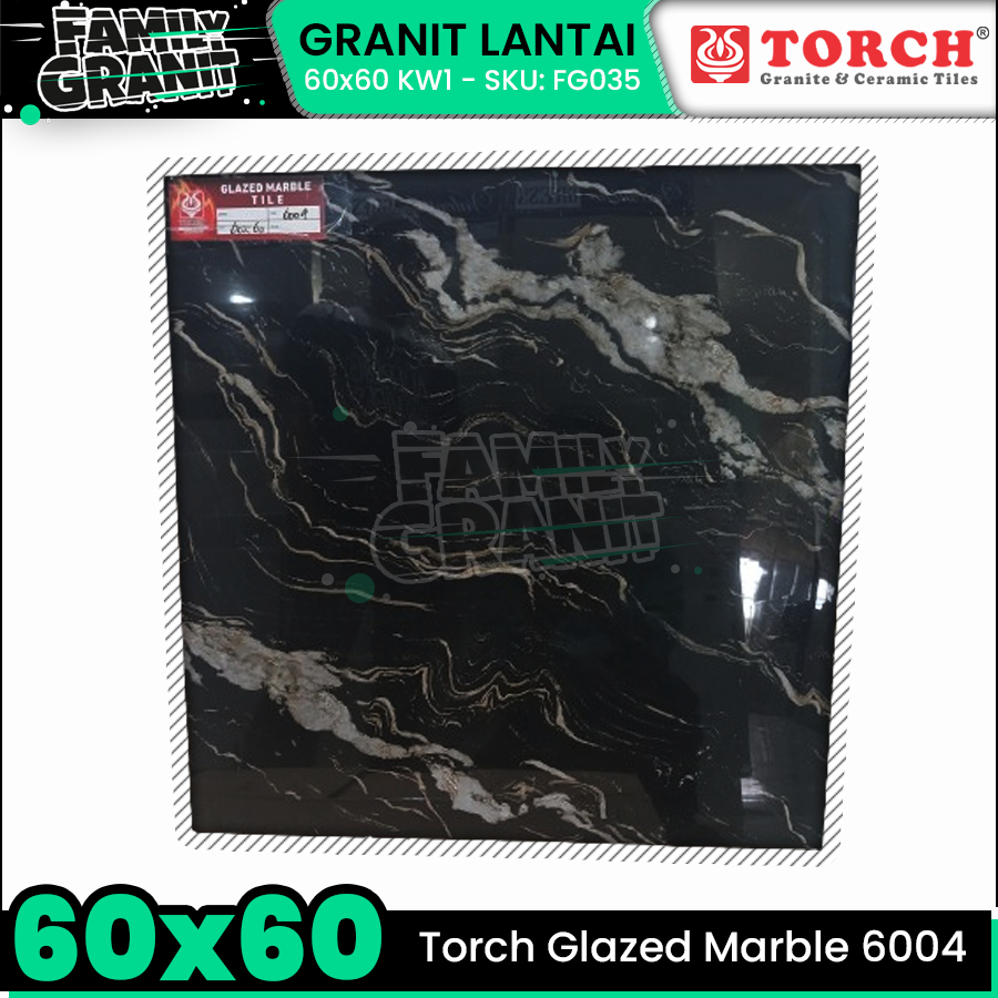 Jual Granit 60x60 Hitam Lantai Motif Marmer Torch Marble 6004 Glossy ...
