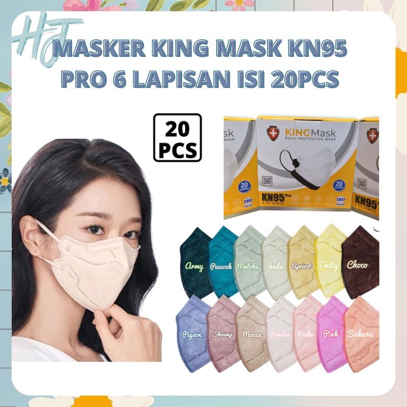 Jual HJ Masker King Mask KN95 Pro 6 Ply 6 Lapisan Isi 20pcs | Shopee ...