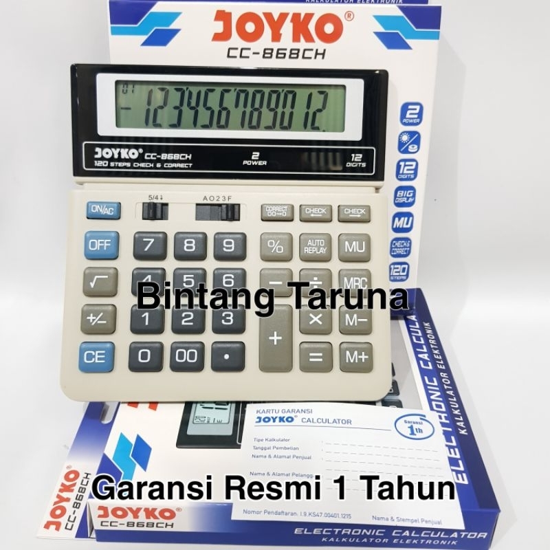 Jual Kalkulator Joyko CC-868CH Calculator Joyko CC868CH Kalkulator 868 ...