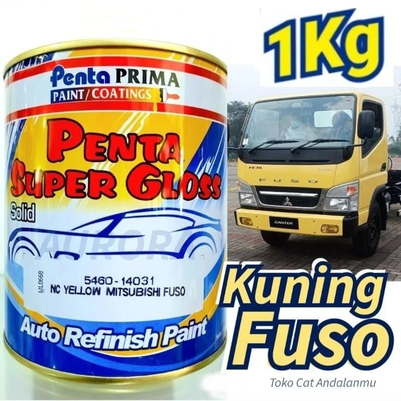 Jual Cat Penta Super Gloss 5460-14031 NC Yellow Mitsubishi Fuso 1Kg Kuning Mitsubisi Trek Duco ...