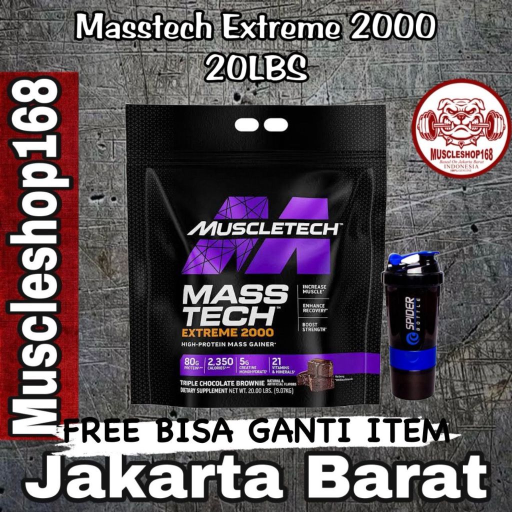Jual Muscletech Masstech Exterme 2000 Mass Gainer 20 lbs lb | Shopee ...