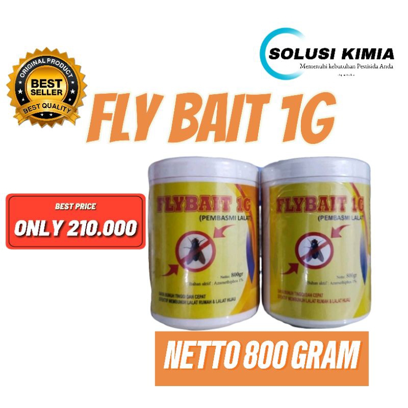 Jual Flybait Obat Pembasmi Lalat Paling Ampuh (800 Gram) Racun Lalat ...