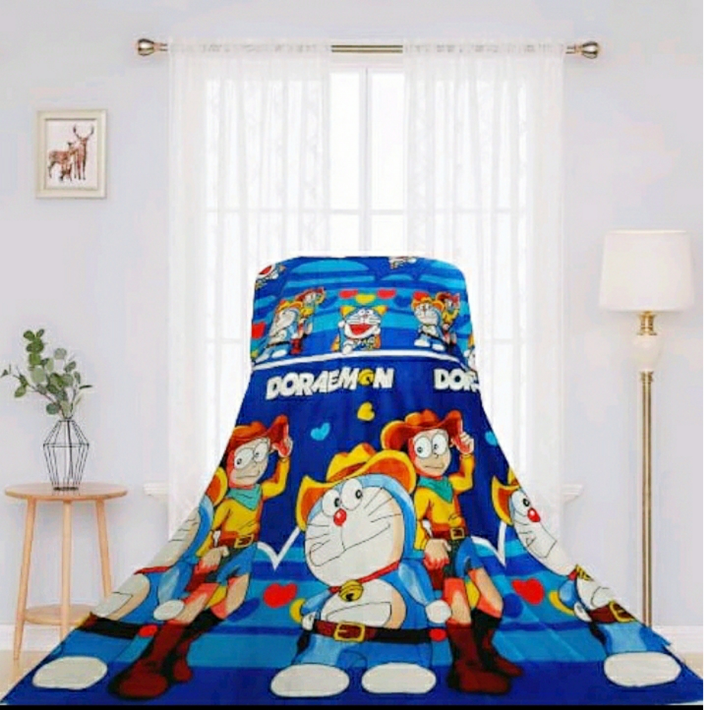Jual selimut karakter anak berbahan lembut dan hangat doraemon tayo ...