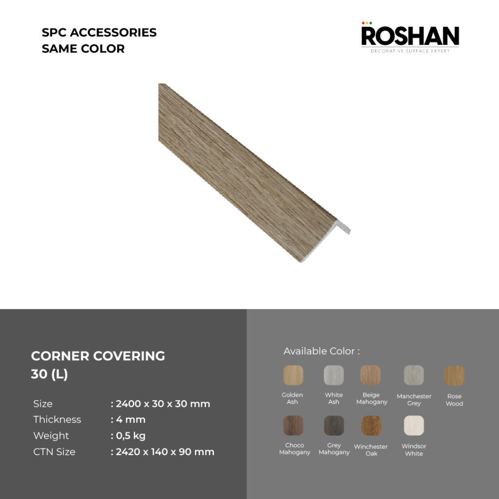 Jual ROSHAN SPC ACCESSORIES - SPC CORNER COVERING 30 (L) | Shopee Indonesia