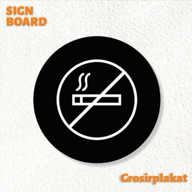 Jual Signage No Smoking Icon Papan Sticker Tempel Dilarang Merokok Sign ...