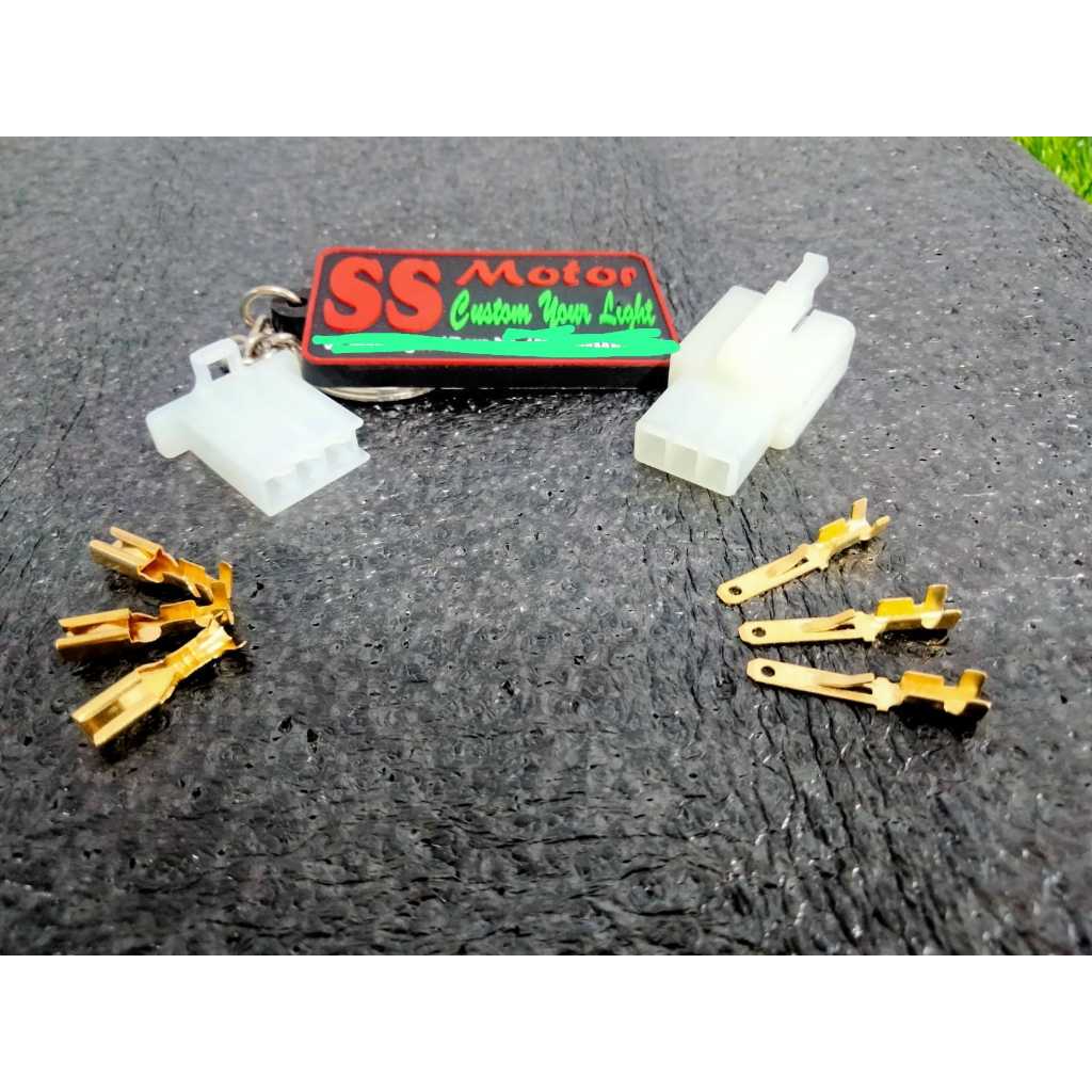 Jual SOKET DAN SKUN 3 PIN FEMALE DAN MALE SOKET DAN SKUN KABEL 3 PIN ...