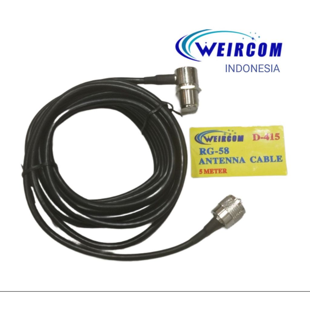 Jual Kabel Antena HT Rig Mobil Weircom D-415 RG58 5 Meter | Shopee Indonesia