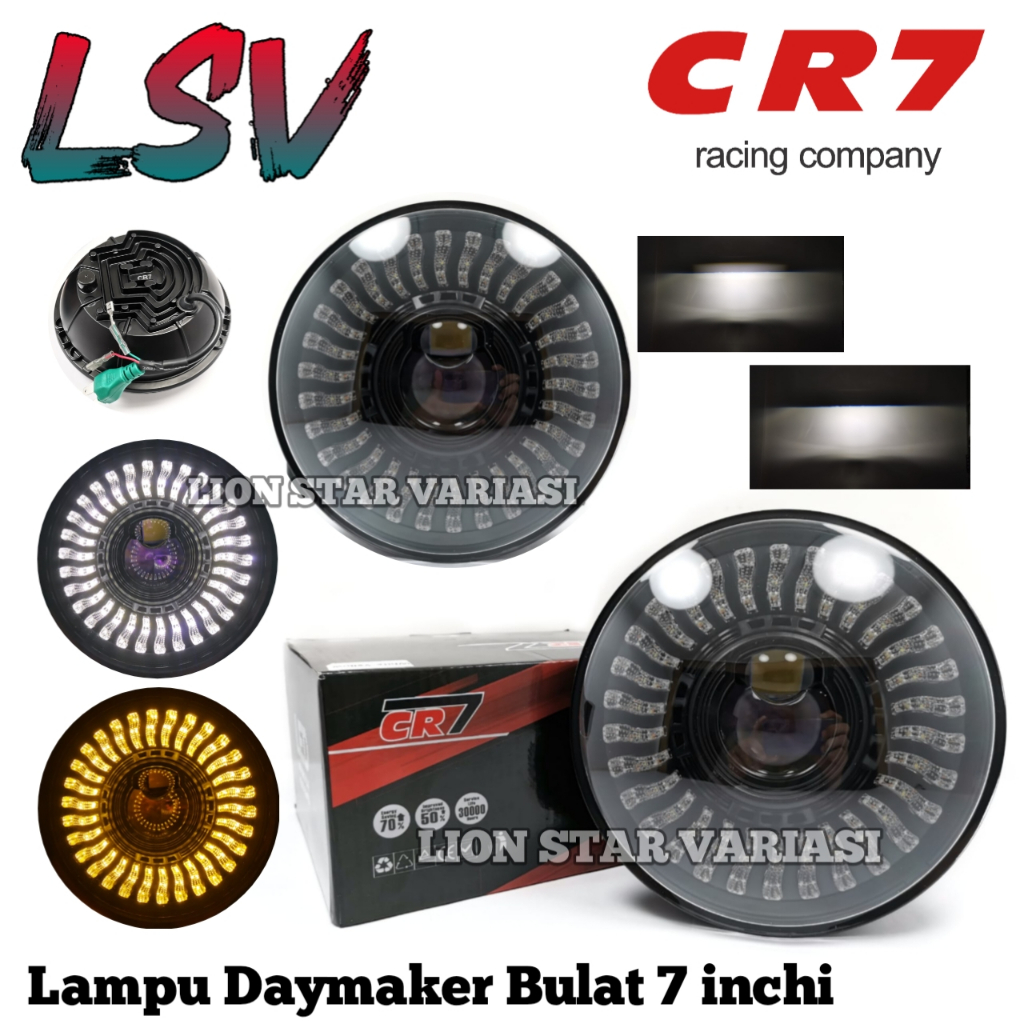Jual Lampu Depan Daymaker LED Model Bulat 7 Inc Inchi Universal ...