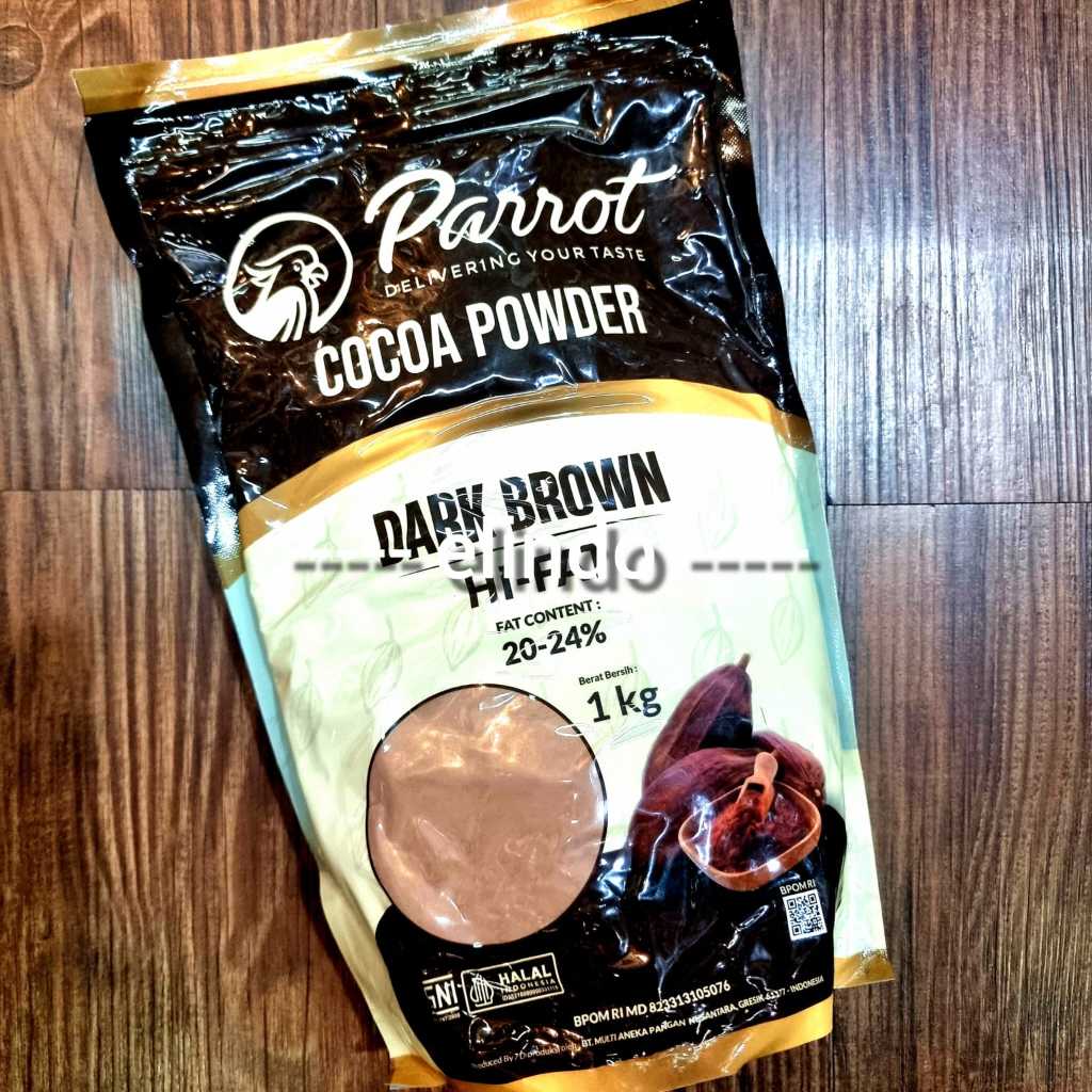 Jual Cocoa Powder Parrot Dark Brown Hi Fat 1kg | Shopee Indonesia