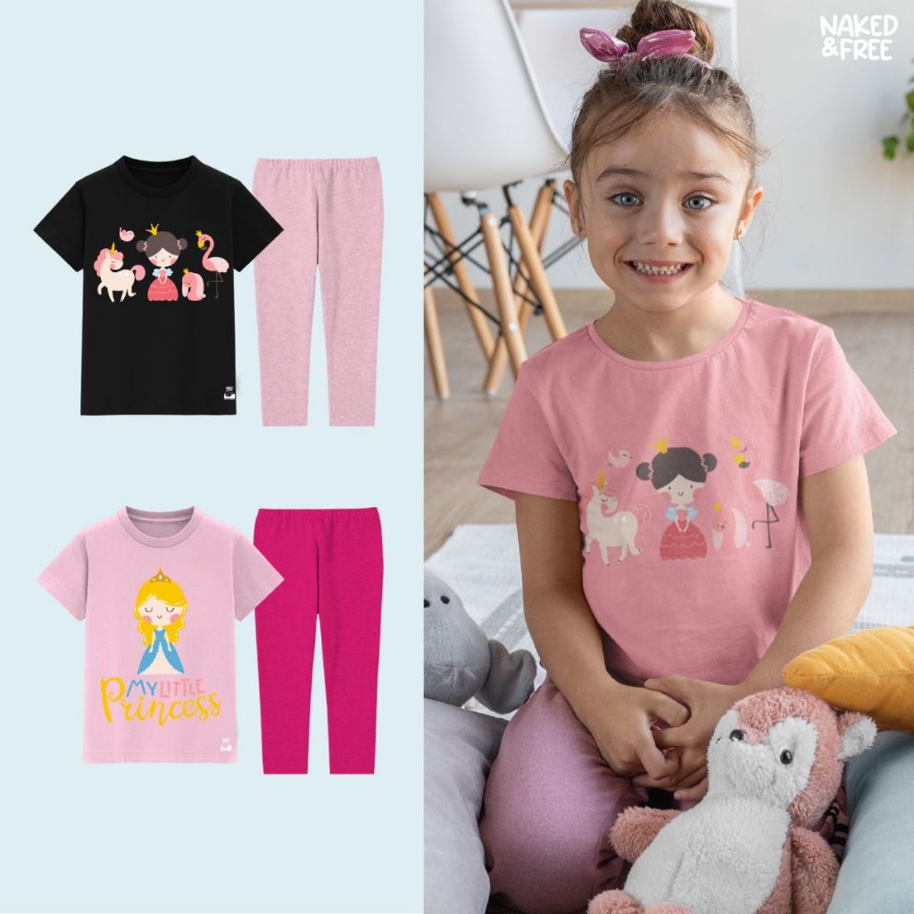 Jual Naked & Free Piyama Pendek Anak Perempuan Series Animal Little ...