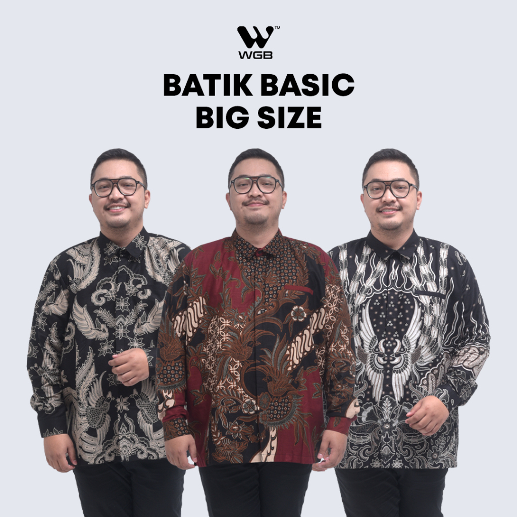Jual WGB Batik Big Size Pria Basic Lengan Panjang XXL XXXL | Shopee ...