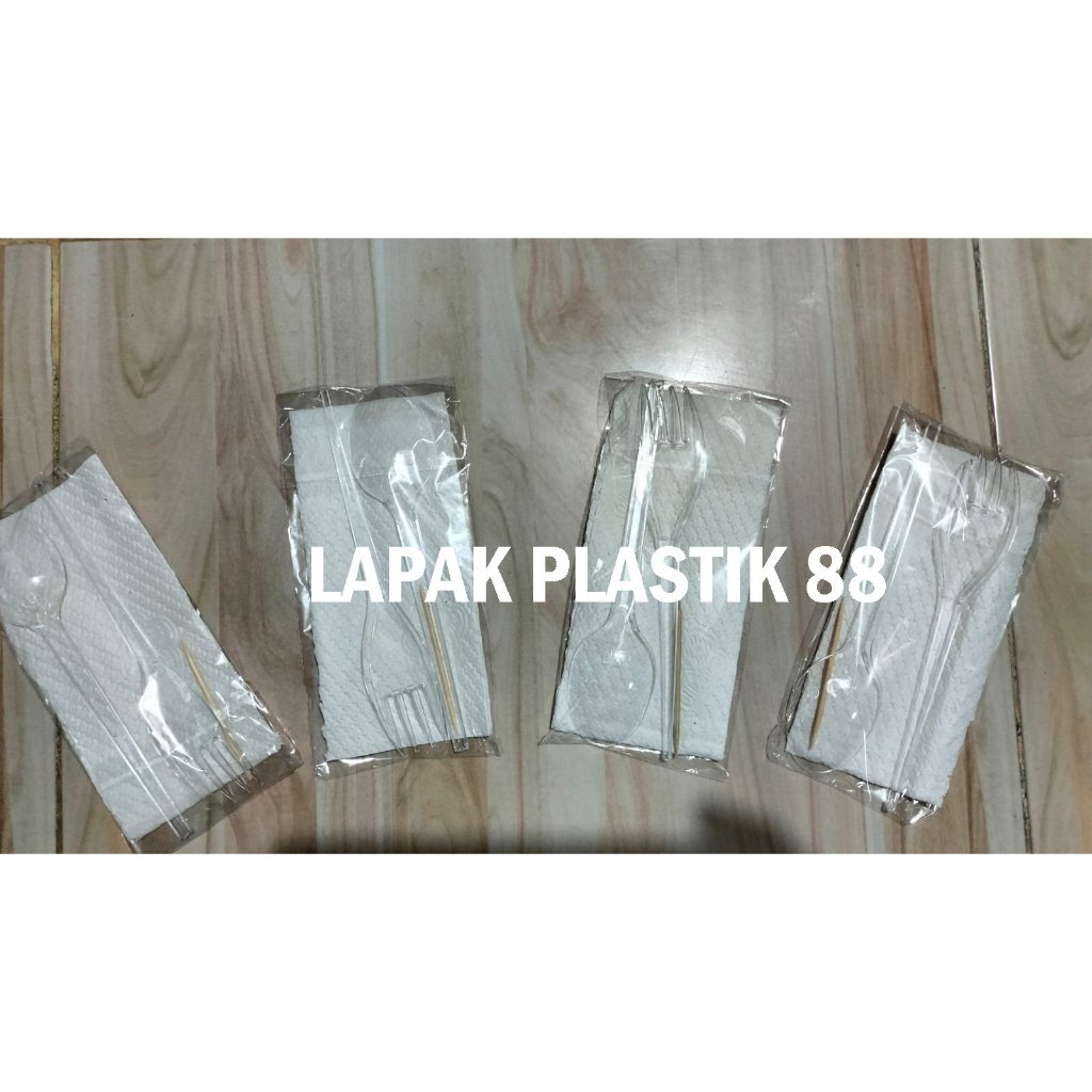 Jual Set Sendok Garpu Tisu Tusuk gigi Plastik | Shopee Indonesia