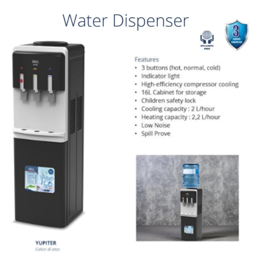 Jual Gea YUPITER Water Dispenser / Dispenser Air / Dispenser Galon Atas ...