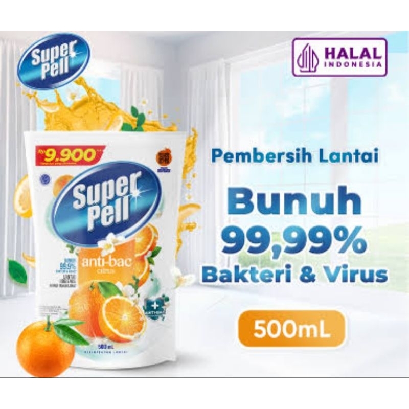 Jual CAIRAN PEMBERSIH LANTAI/ SUPER PELL 750ML | Shopee Indonesia