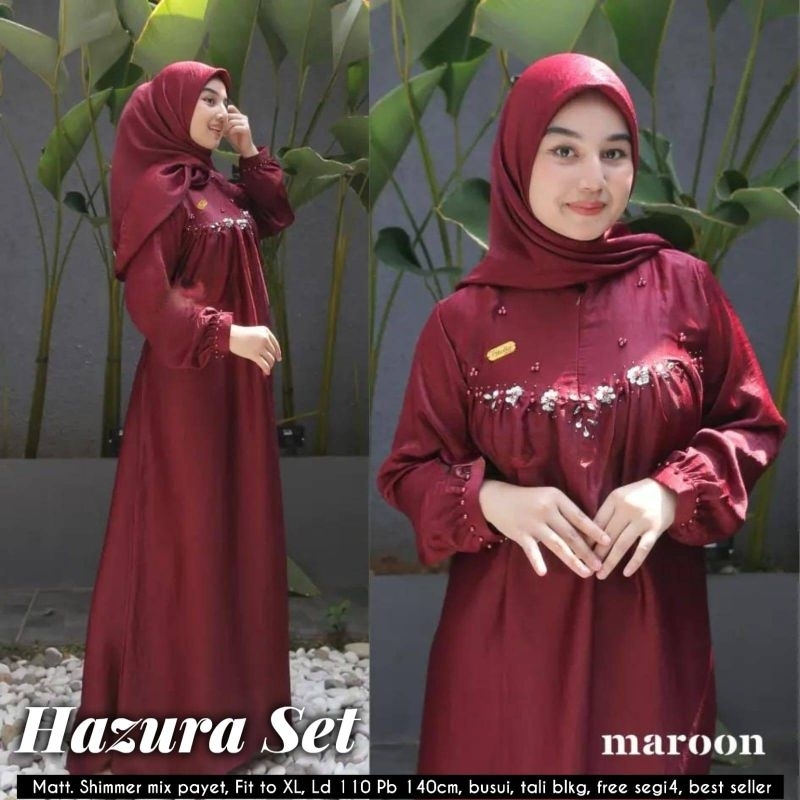 Jual HAZURA DRESS LABEL JASMINE | Shopee Indonesia