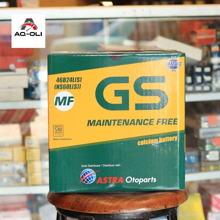 Jual Aki GS Astra MF 46B24LS, NS60LS, 12V-45Ah Mazda Biante(65B24LS) | Shopee Indonesia
