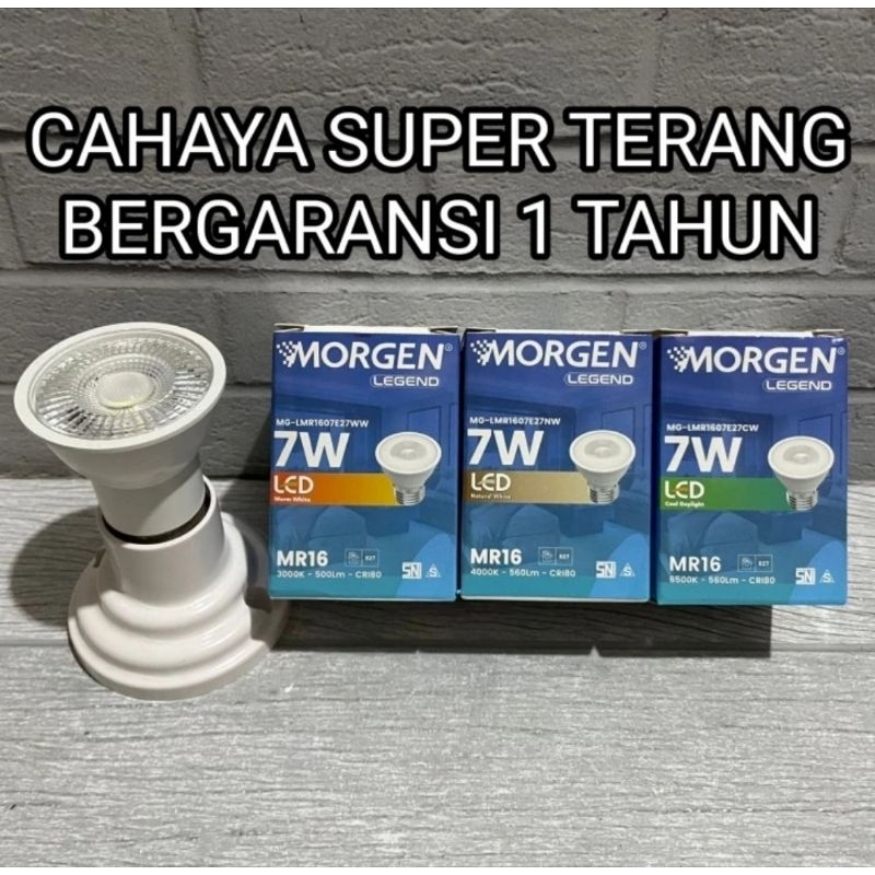 Jual LAMPU LED SPOTLIGHT E27 7 WATT SPOT LIGHT MORGEN SNI GARANSI 1 TAHUN | Shopee Indonesia