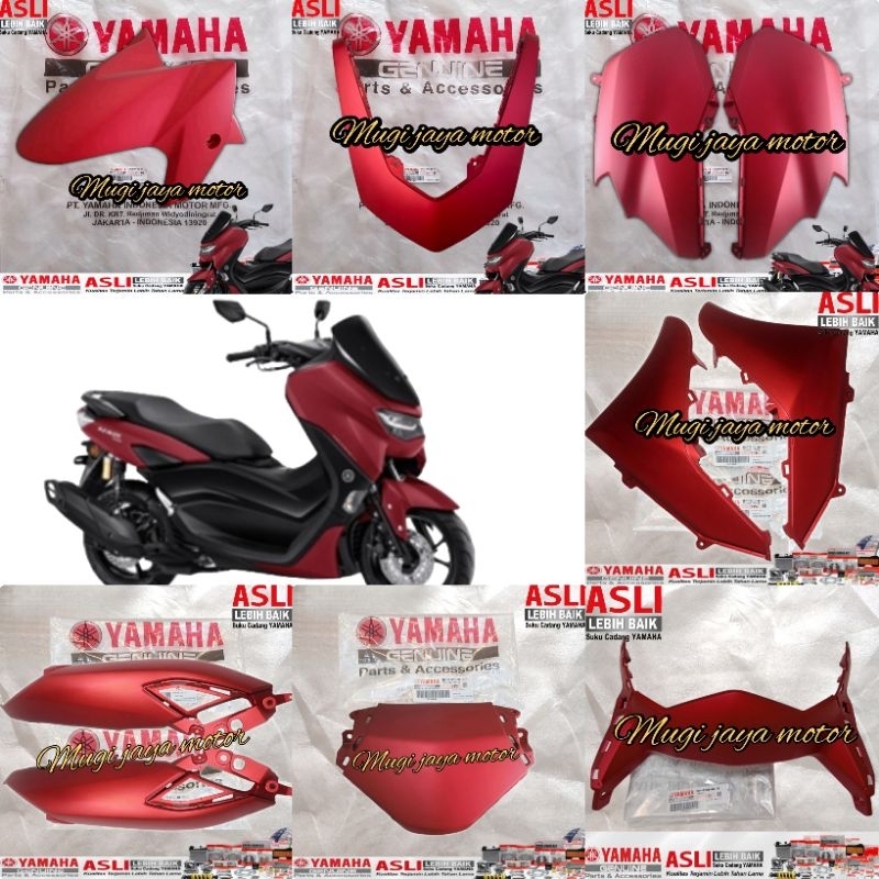 Jual FULL SET BODY HALUS ALL NEW NMAX 155 CONNECTED MERAH DOFF ORIGINAL ...