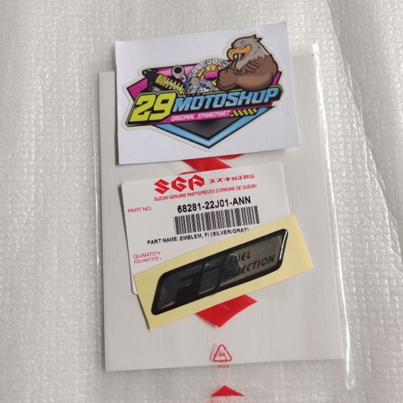 Jual Emblem Logo FI Fuel Injection Visor Satria FU Fi Injeksi Original ...