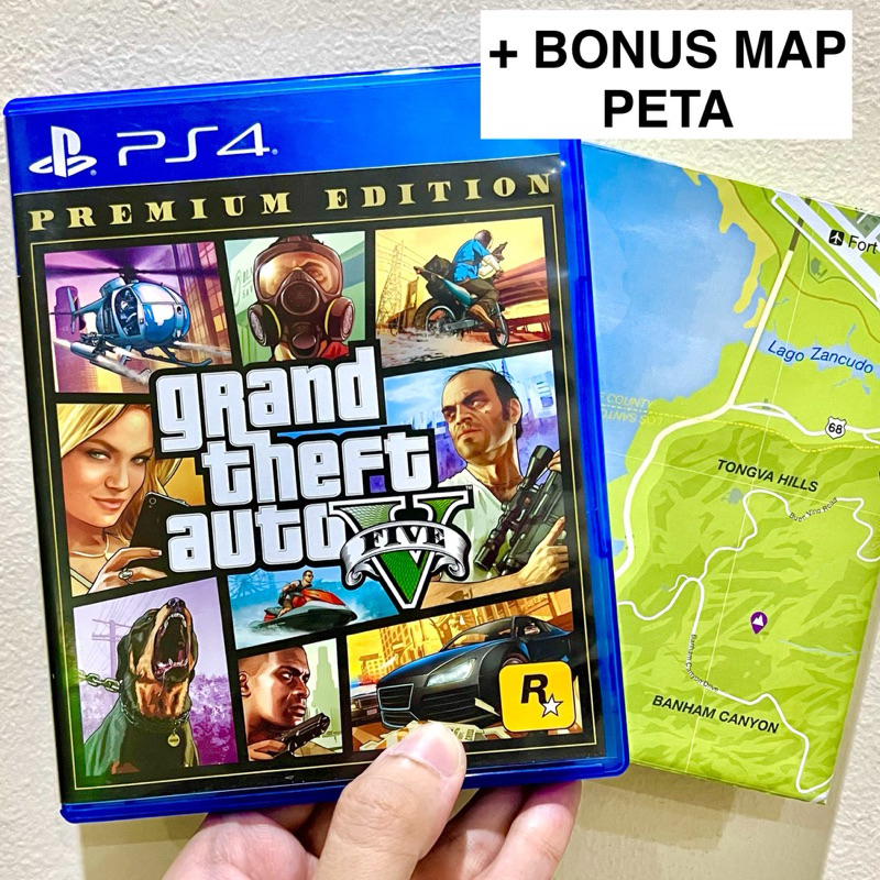 Jual Grand Theft Auto V Premium Edition Original Sony Playstation Kaset Ps4 GTA 5 Ps 4 Game Gta5 ...