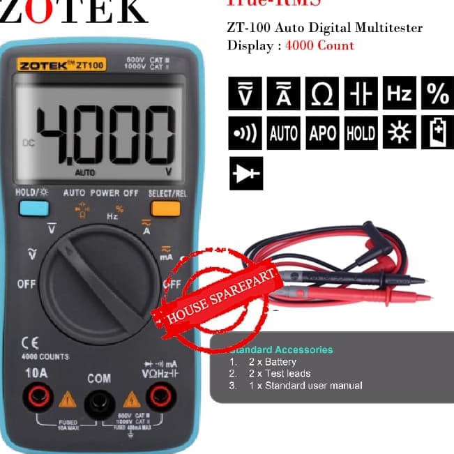 Jual mC AVOMETER DIGITAL ZOTEK ZT1 MULTITESTER DIGITAL ZOTEK ZT 1 MINI ...